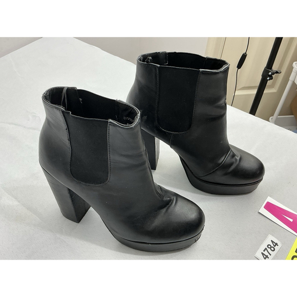 Divided | Shoes | Womans Divided 65 Pull On Platform Ankle Boots Black ...